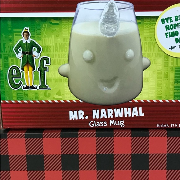 ELF | Kitchen | Christmas Elf Narwhal Glass Mug From The Comedy ...